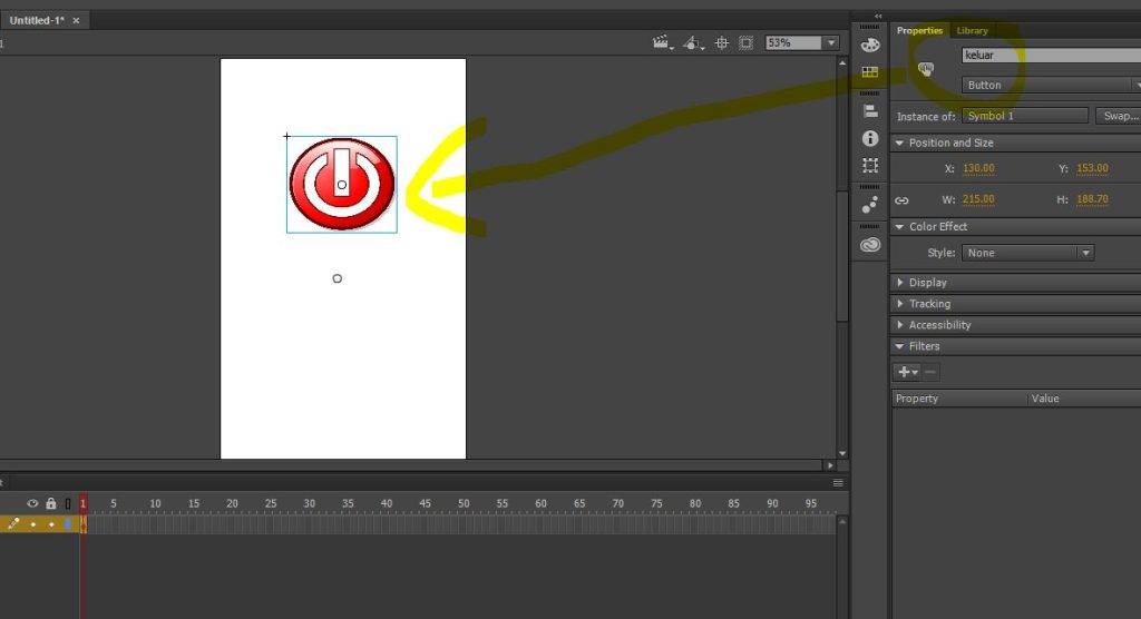 Tutorial Membuat Button Exit & Notification di Adobe Animate CC - Neicy ...