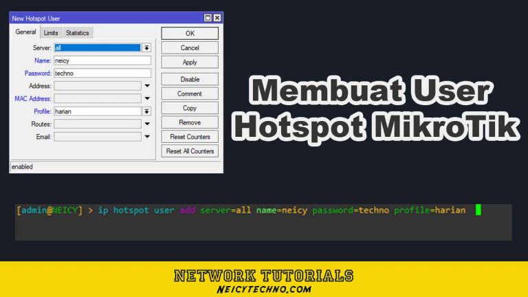 Cara Mudah Membuat User Hotspot MikroTik - Neicy Techno