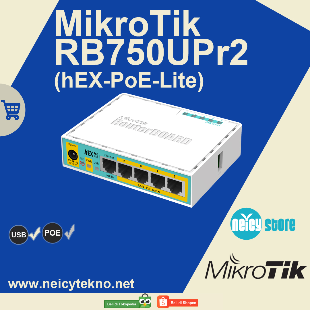 RB750UPr2 MikroTik Dengan 4 Port PoE (hEX-PoE-Lite) - Neicy Techno