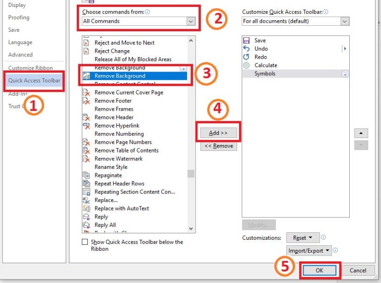 Cara Menampilkan Fitur Remove Background di Word Melalui Quick Access ...