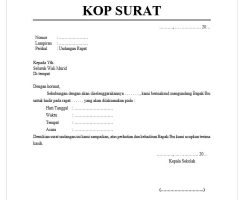 Contoh Surat Undangan Orang Tua untuk Rapat di Sekolah +Download File ...