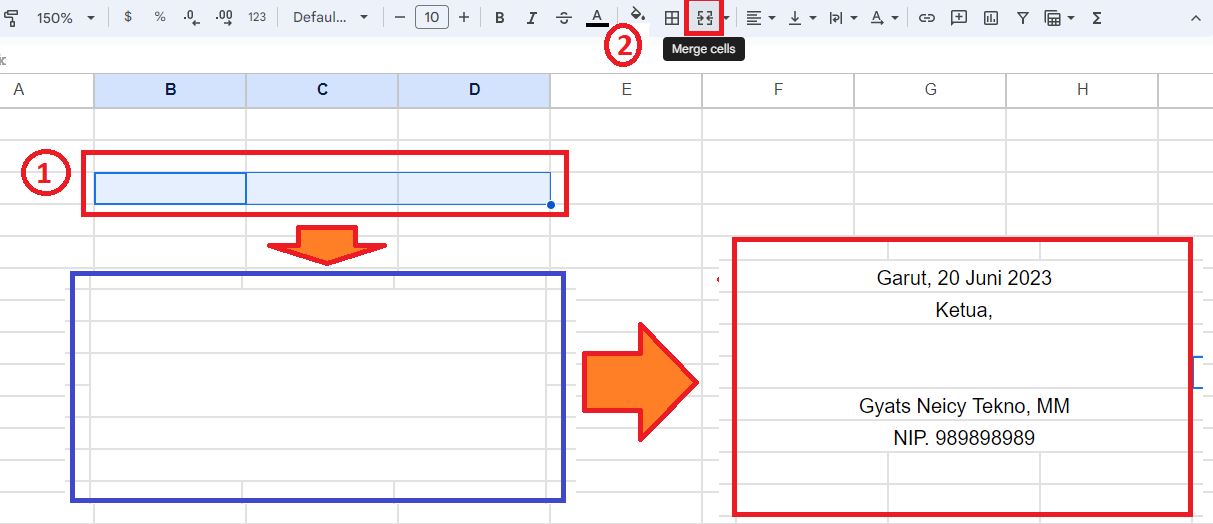 Cara Membuat Kolom Tanda Tangan di Spreadsheet - Neicy Techno