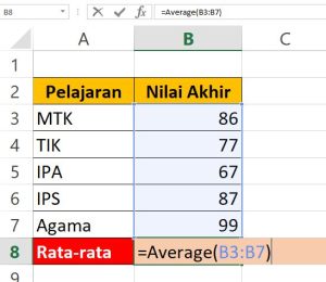 Rumus Mencari Rata Rata di Excel - NeicyTekno