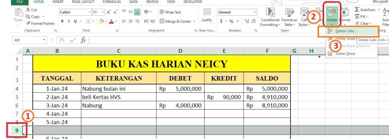 Cara Menghapus Baris Kosong di Excel - NeicyTekno