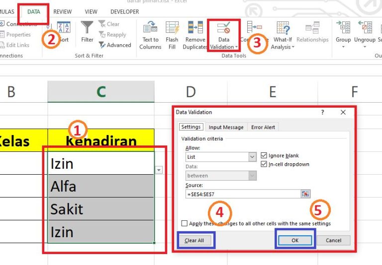 Cara Menghapus Dropdown List di Excel - NeicyTekno