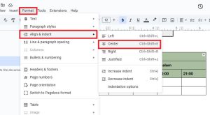 Cara Membuat Tulisan di Tengah Tabel Google Docs - NeicyTekno