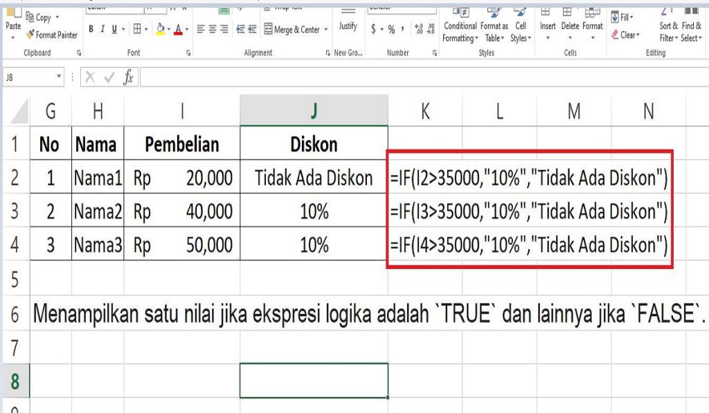 Cara Menggunakan Rumus IF di Excel, Belajar Rumus Logika Dasar Dengan ...