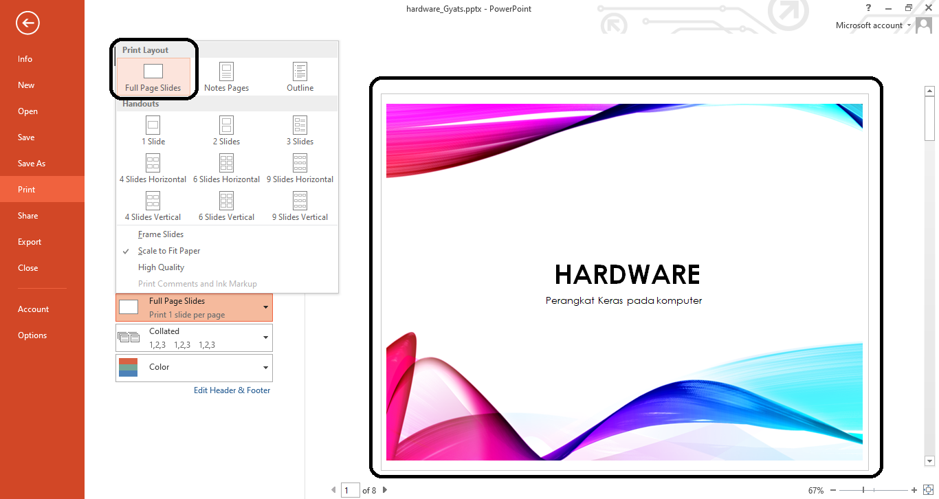 4 Cara Ngeprint Power Point (Print Slide PowerPoint) - Neicy Techno