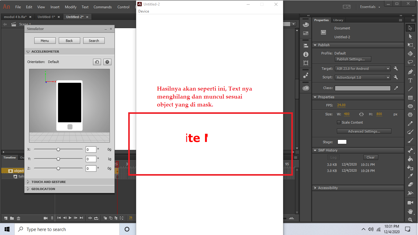 Tutorial Membuat Animasi Masking Menggunakan Adobe Animate CC - Neicy ...
